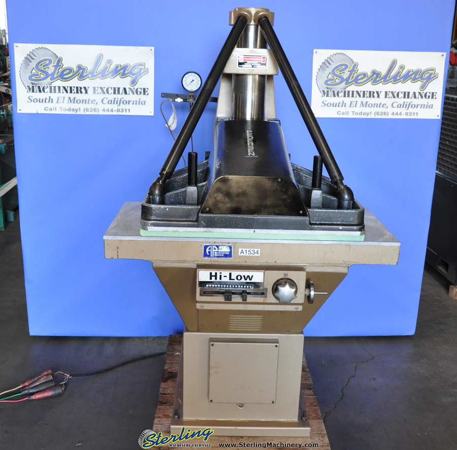 For Sale: 20 Ton Used Pedersen Hydraulic Clicker Press, Mdl. 273M, Dual ...