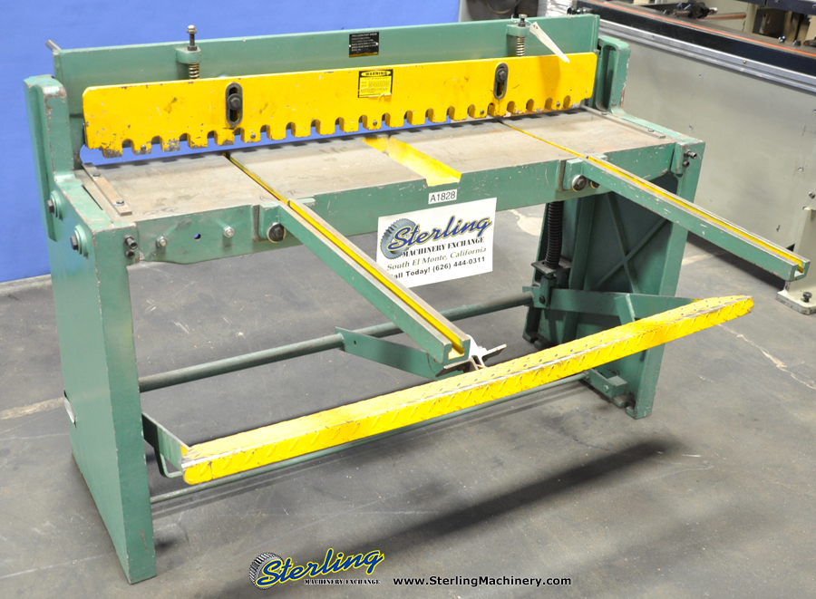 For Sale: 16 Ga. x 4' Used Precision Foot Shear, Mdl. 1652, Rear ...