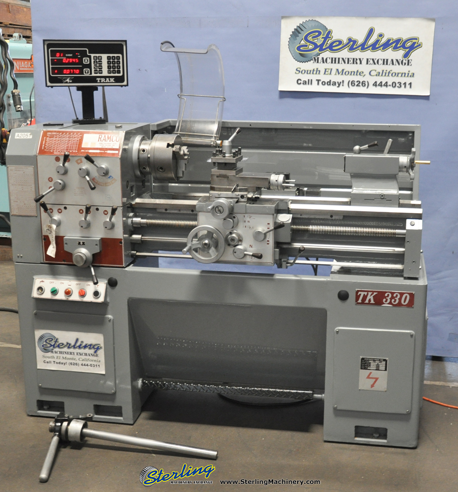 For Sale: 13" x 30" Used Ramco Engine Lathe, Mdl. TK330, Southwestern Industries Trak Digital ...
