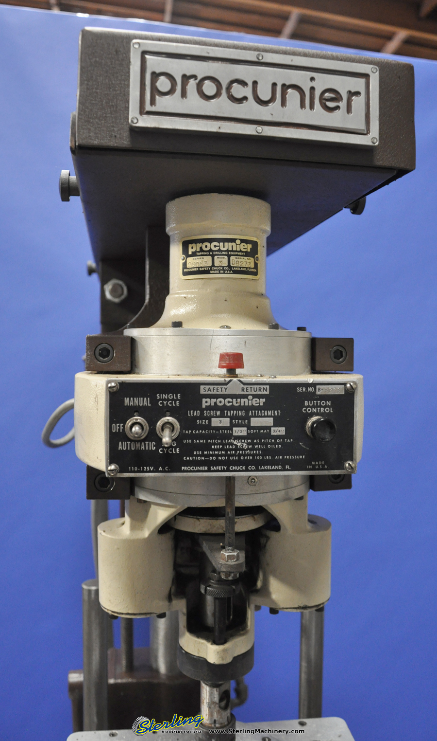 For Sale: Tap Capacity Steel 1/2", Soft Material 3/4" Used Procunier ...