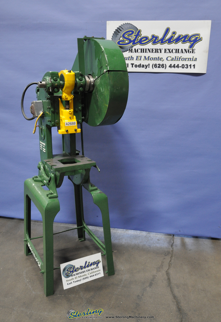 For Sale: 10 Ton x 1 1/2" Used Benchmaster OBI Punch Press, Mdl. 182 ...