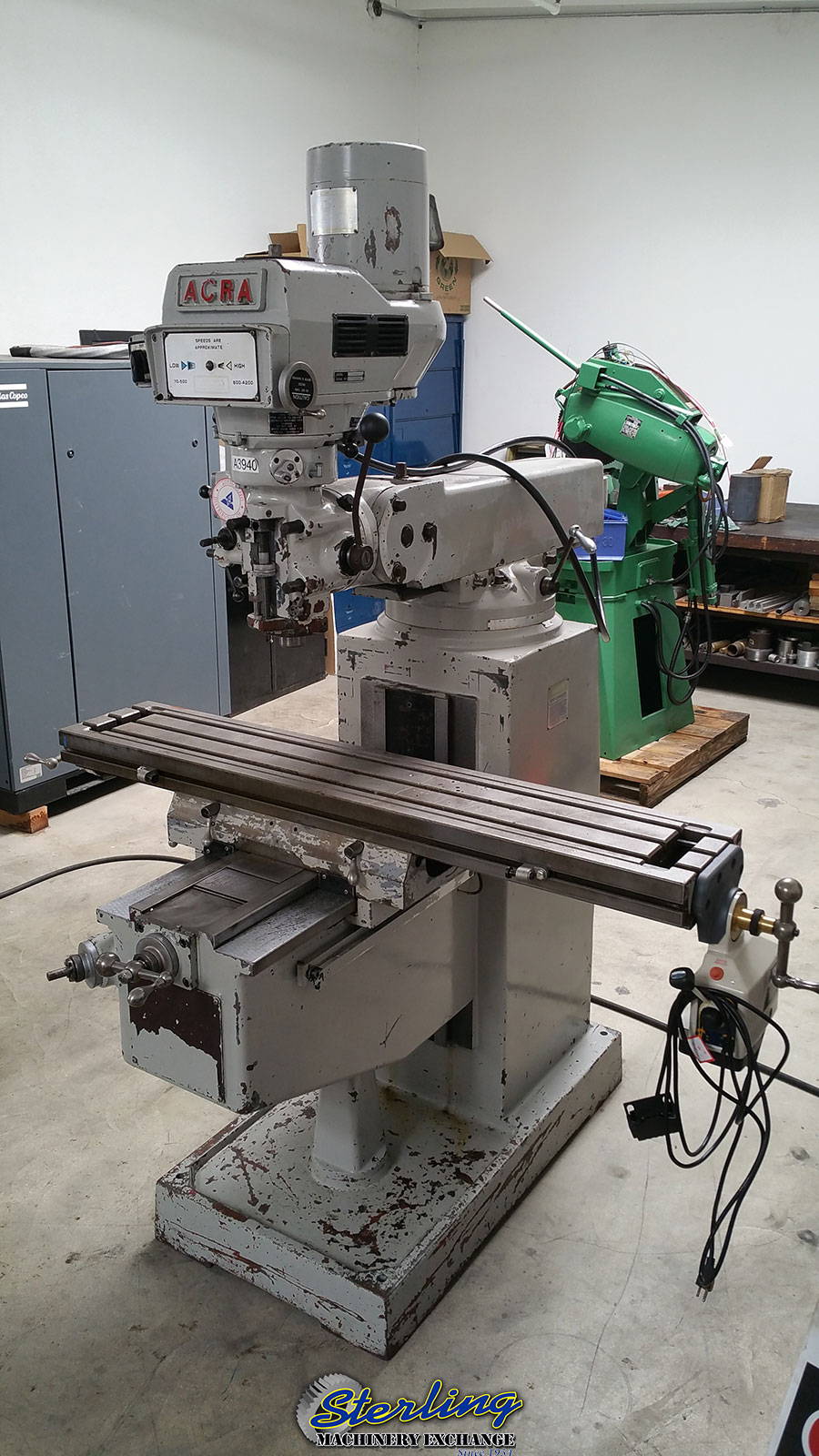Used Acra Variable Speed Heavy Duty Vertical Milling Machine Sterling ...