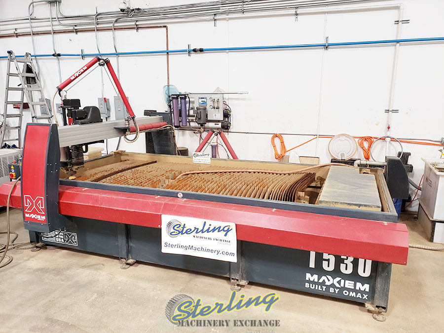 6' x 12' Used YEAR 2018 MAXIEM (BY OMAX) 1530 Waterjet Cutting Machine ...