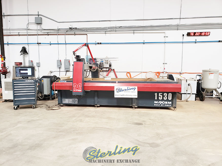 6' x 12' Used YEAR 2018 MAXIEM (BY OMAX) 1530 Waterjet Cutting Machine ...