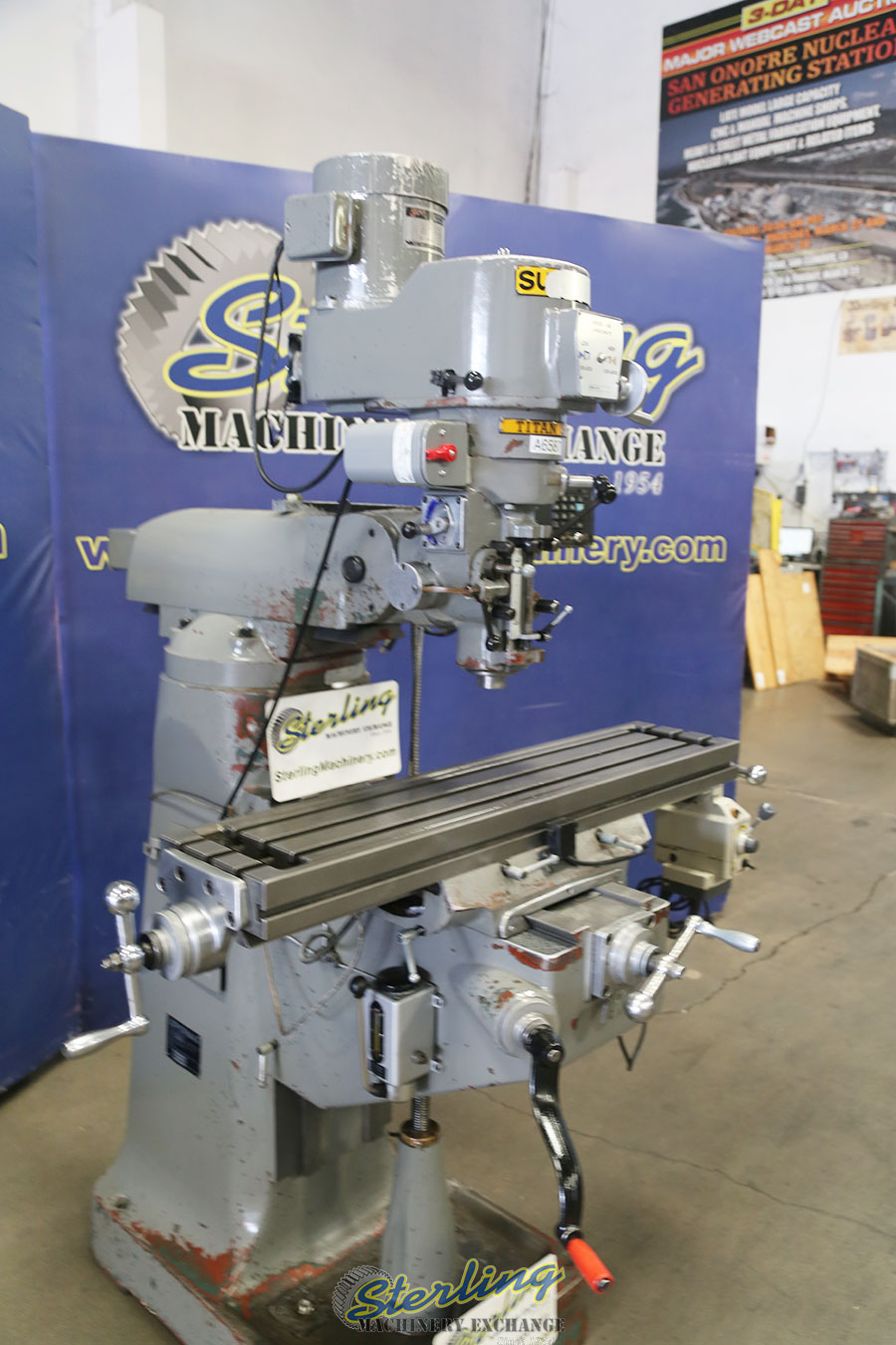 For Sale: 9" x 42" Used Supermax Vertical Mill, Mdl. YC-1 1/2 VS, One ...