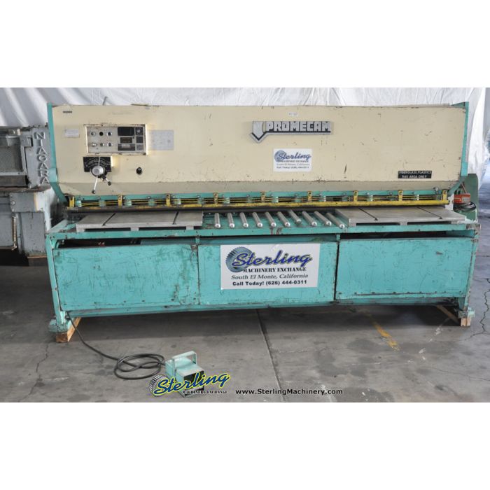 Used 1/4" x 10" Shears , promecam GH630A | Sterling Machinery Sterling ...