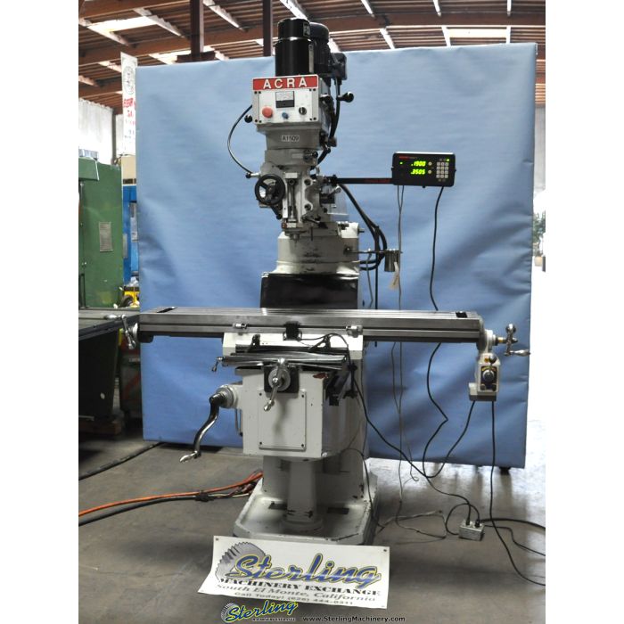 Used 10" x 54" Milling Machines , acra AM-3VAC | Sterling Machinery ...