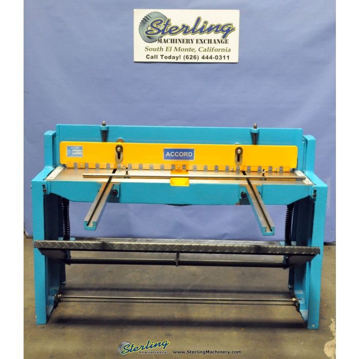 Used 16 Ga. x 4' Shears , accord FS-5216C | Sterling Machinery Sterling ...