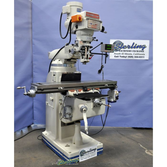 For Sale: 9" x 49" Used Birmingham (VARIABLE SPEED) Vertical Milling ...