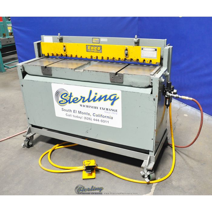 Used 16 Ga. x 52" Shears , enco 00330373 | Sterling Machinery Sterling ...
