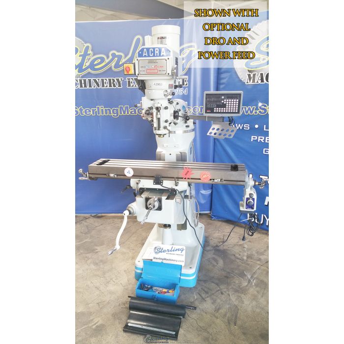 For Sale: 9" x 49" Brand New Acra Vertical Milling Machine (Variable ...