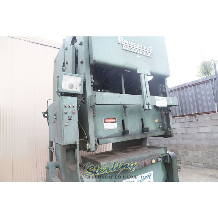 For Sale: 300 Ton x 4" Used Rousselle Heavy Duty Gap Frame Double Crank ...