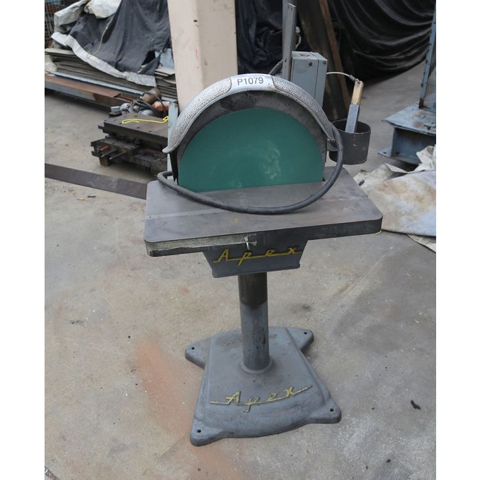 For Sale: 16" Used Apex Pedestal Disc Sander, Mdl. 16-S, Table ...